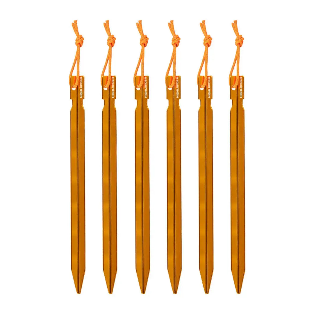 Highlander Arrow Aluminium Pegs 6 Pack – New Forest Clothing